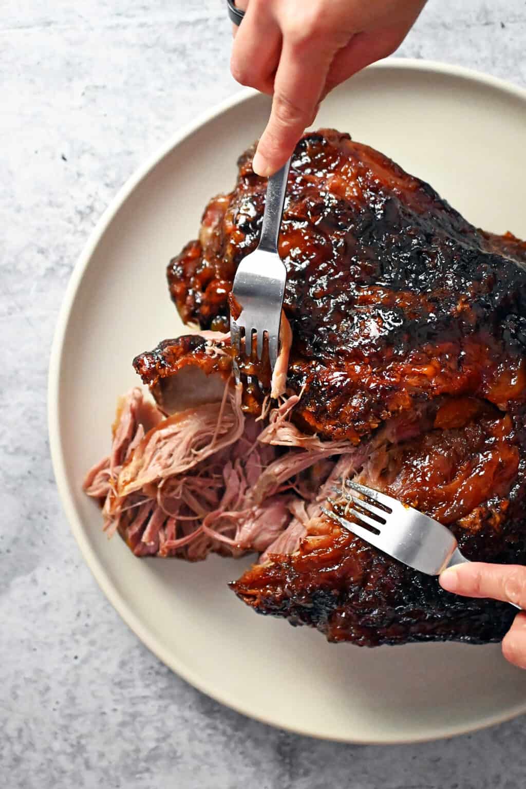 Easy Pork Shoulder Roast with Peach Glaze - Nom Nom Paleo®