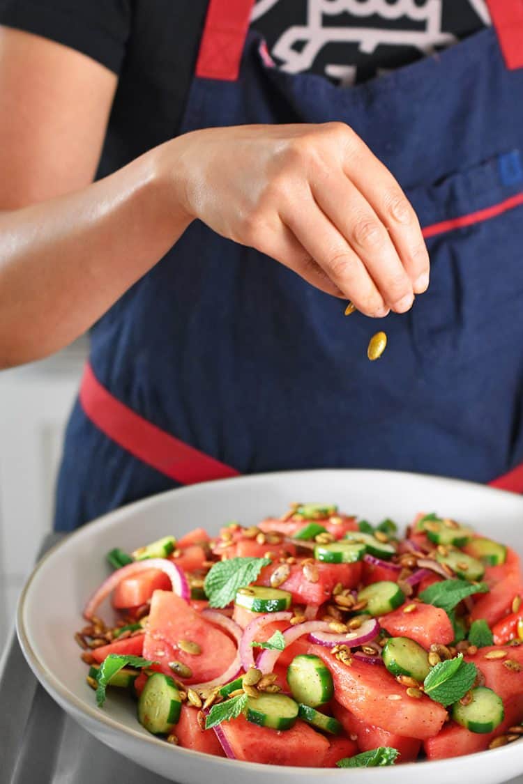 Mexican Watermelon and Cucumber Salad - Nom Nom Paleo®