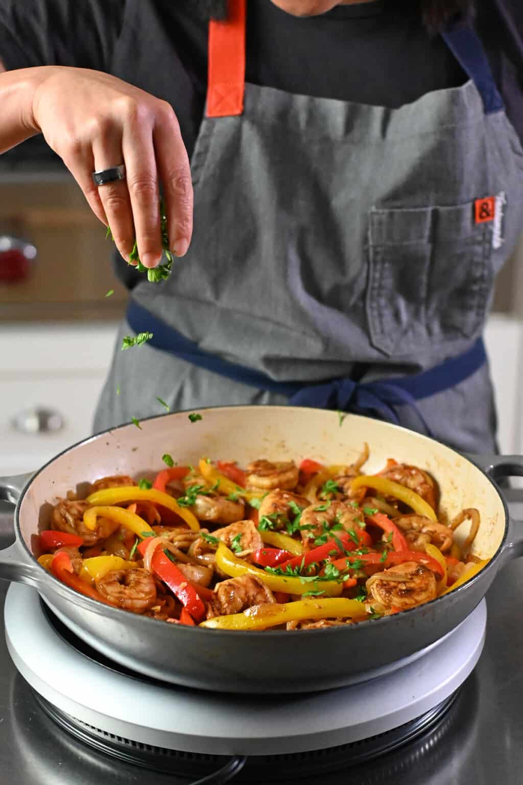 One-Skillet Shrimp Fajitas - Nom Nom Paleo®